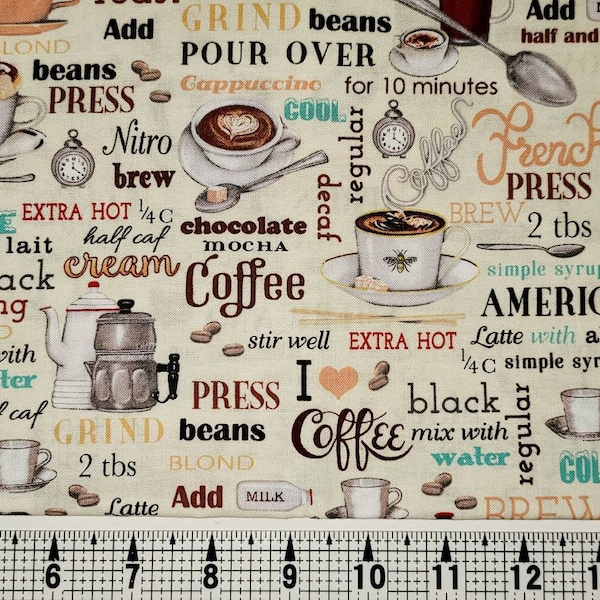 Coffee Fabric - Etsy