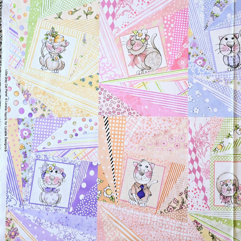 Cat Quilt Panel - Etsy