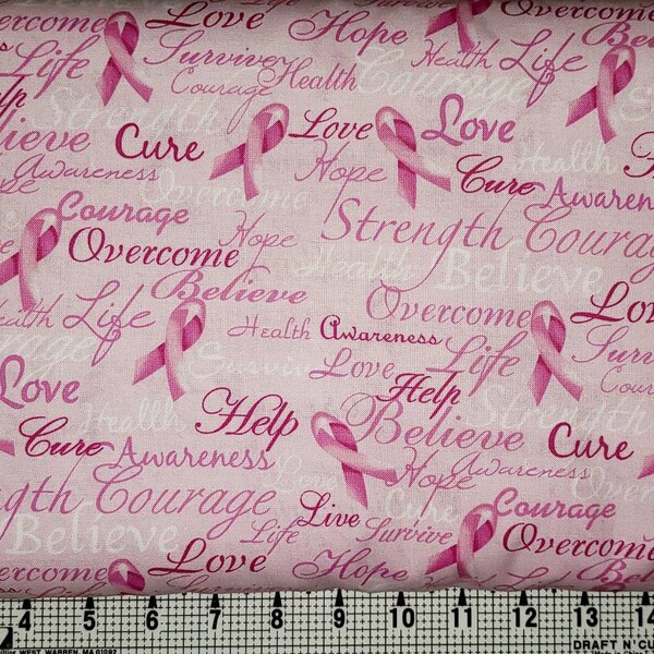 Breast Cancer Fabric - Etsy