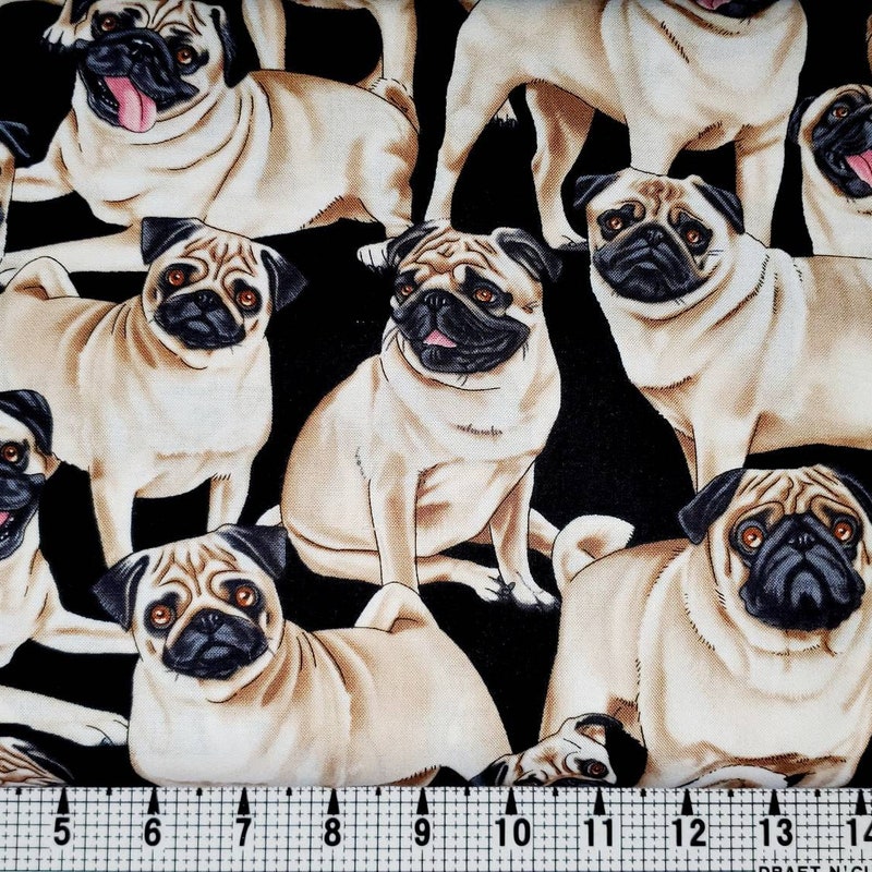 Pug Fabric - Etsy