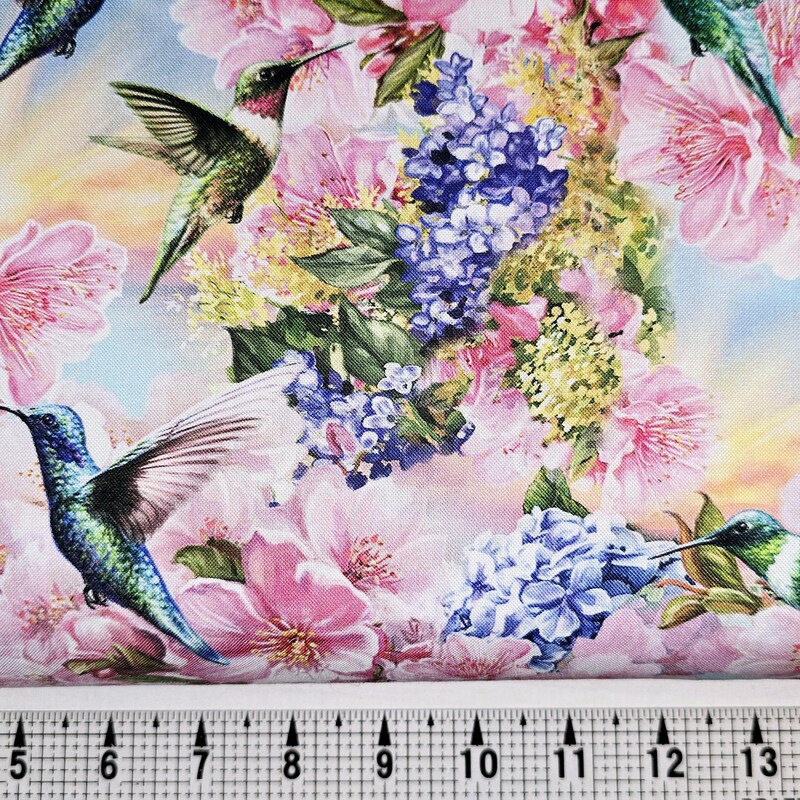 Hummingbird Fabric - Etsy