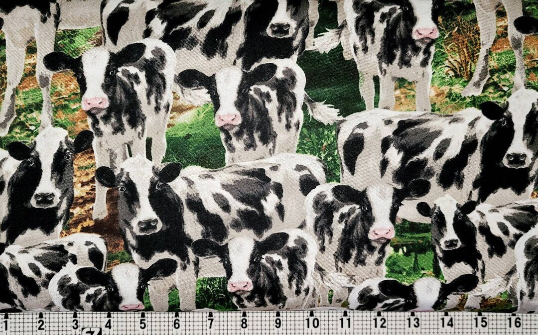Timeless Treasures Packed Cows C8337 Fabric by the Yard//piece - Etsy