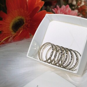 Sterling Silver Multiple Rings, 7 Minimalist Silver Rings, Elegant ...