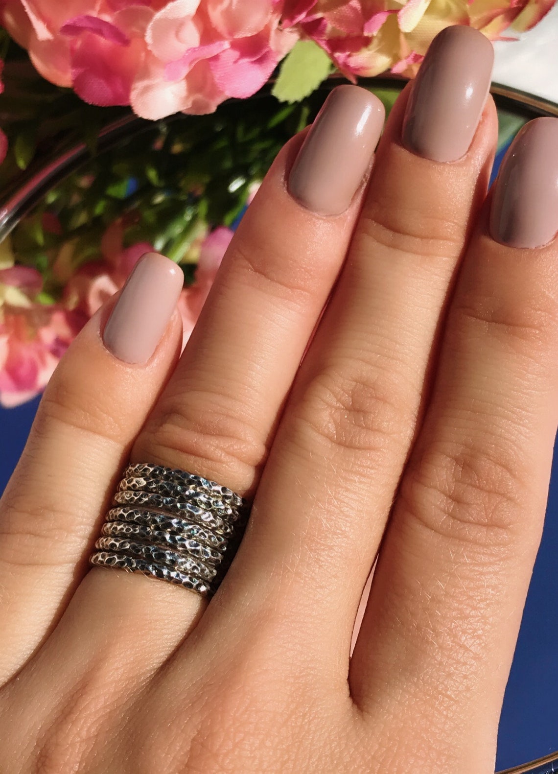 Sterling Silver Multiple Rings 7 Minimalist Silver Rings - Etsy