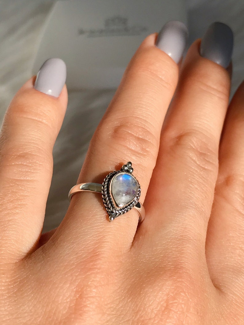 Handcrafted Moonstone Ring for Women Bali Jewelry Color - Etsy