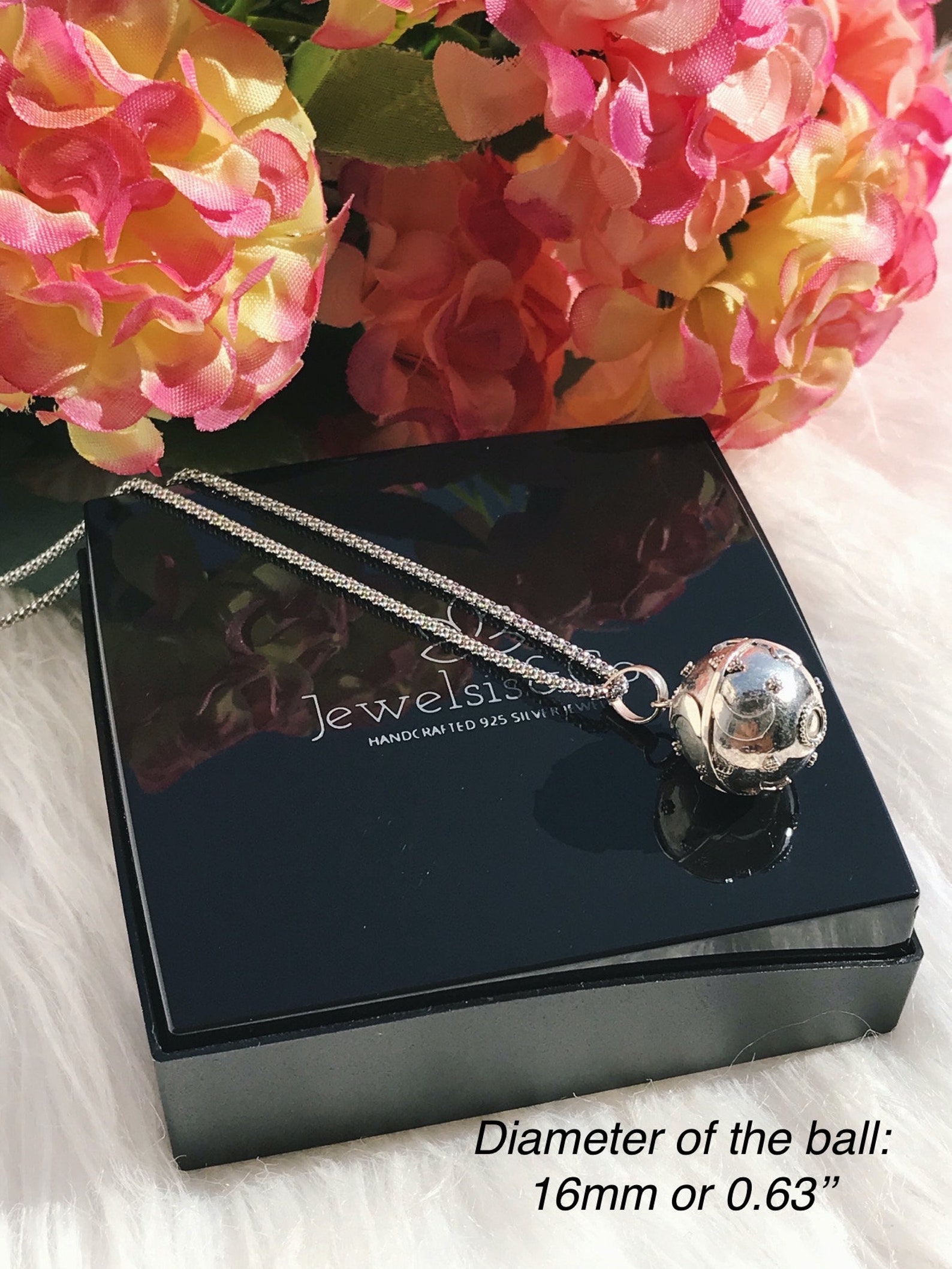 Bali Silver Stars Harmony Ball Soft Chimes Silver Bola Ball - Etsy