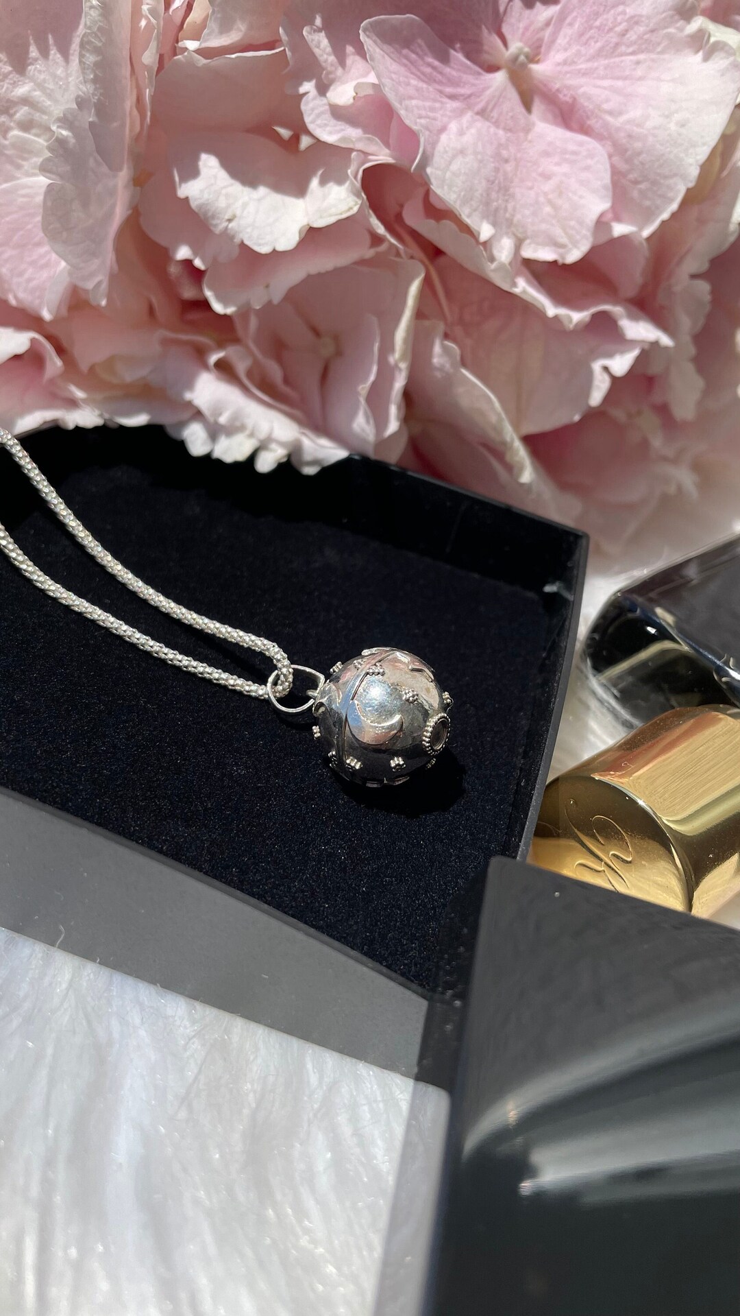 Bali Silver Stars Harmony Ball Soft Chimes, Silver Bola Ball Expecting ...