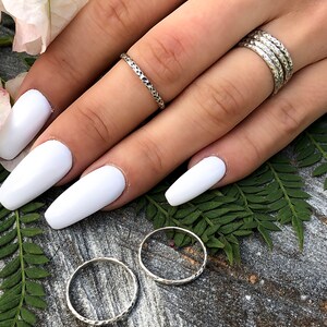 Sterling Silver Multiple Rings, 7 Minimalist Silver Rings, Elegant ...