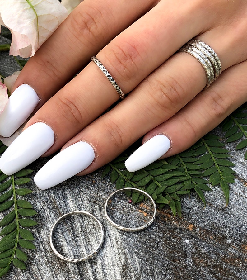 Sterling Silver Multiple Rings 7 Minimalist Silver Rings - Etsy