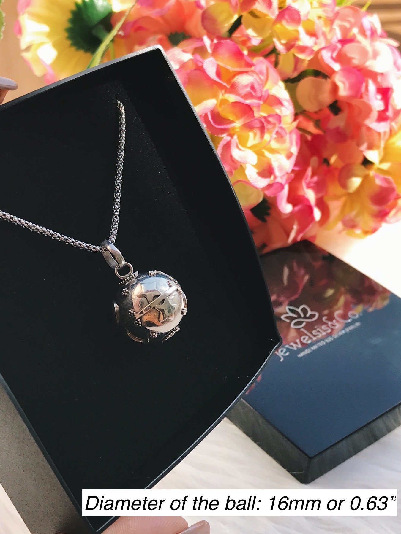 Bali Silver Stars Harmony Ball Soft Chimes Silver Bola Ball - Etsy