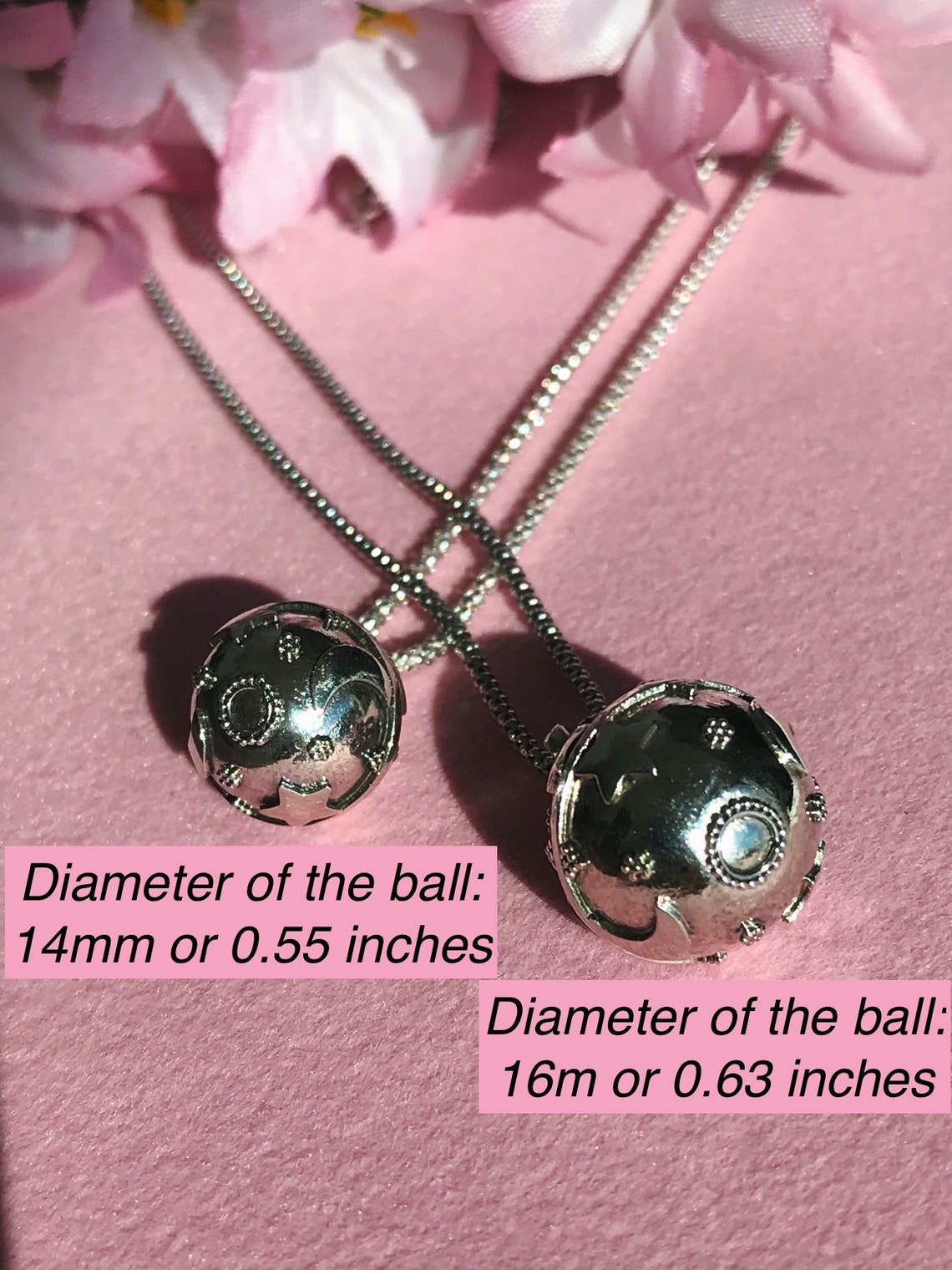 Bali Silver Stars Harmony Ball Soft Chimes Silver Bola Ball - Etsy
