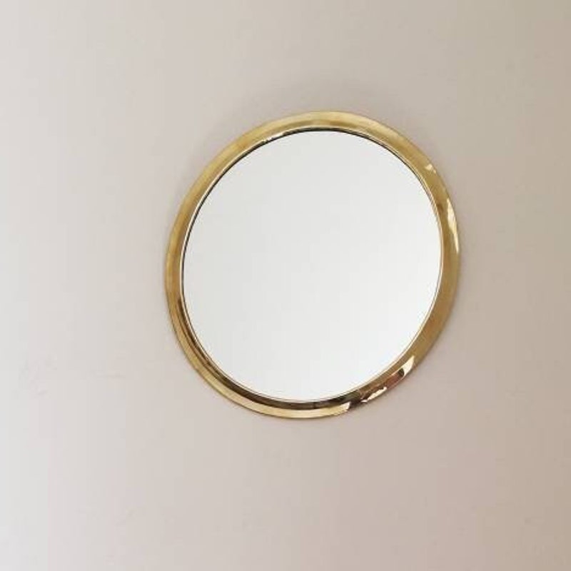 Brass Round Mirror - Etsy