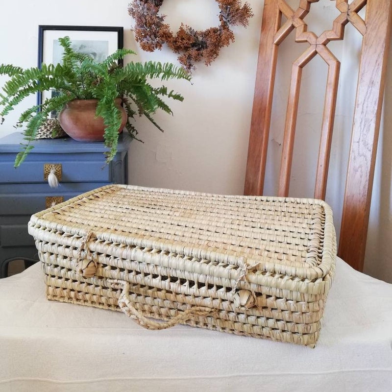 Wicker Suitcase - Etsy