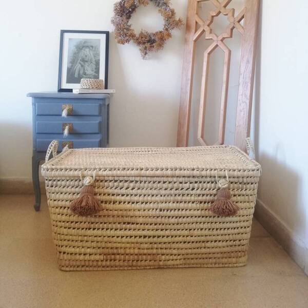 Wicker Blanket Chest - Etsy