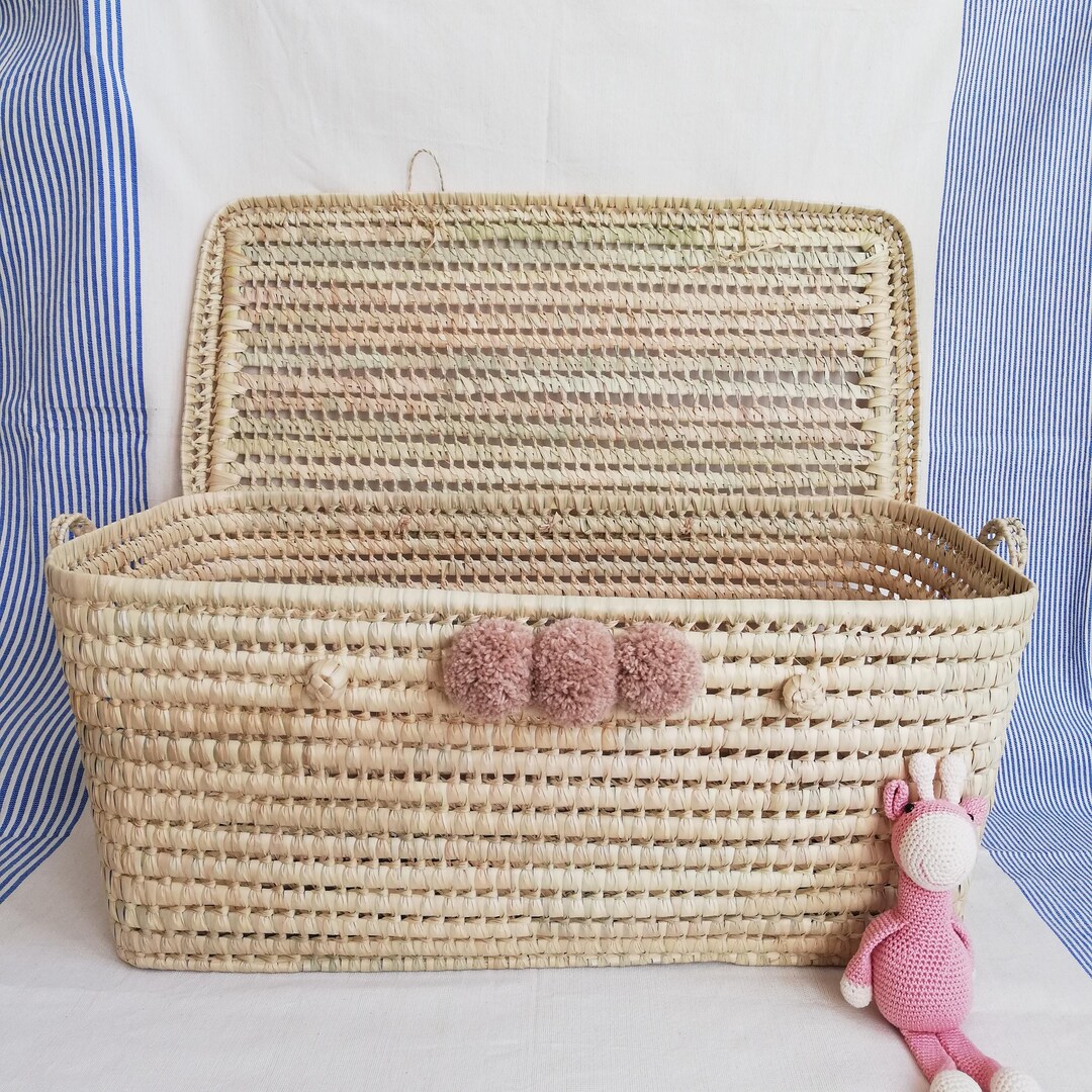 Toy Chest With Pom Poms for Toddlers - Etsy