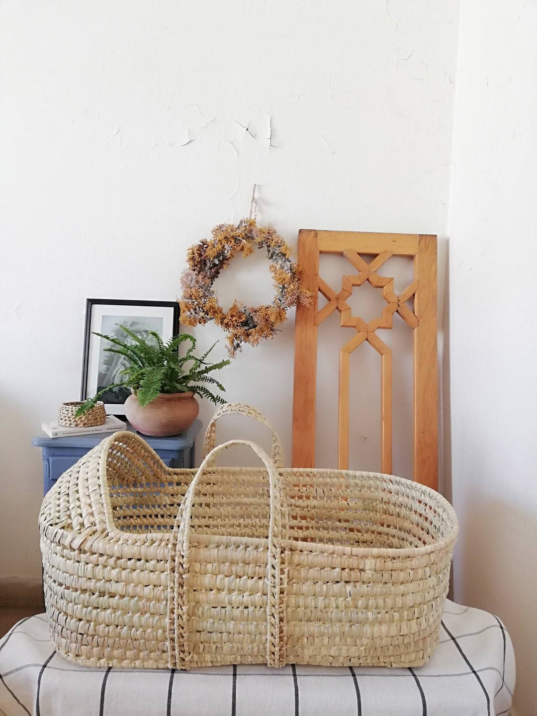 Wicker Doll Basket Photo Props Basket for Newborn Photography Newborn ...