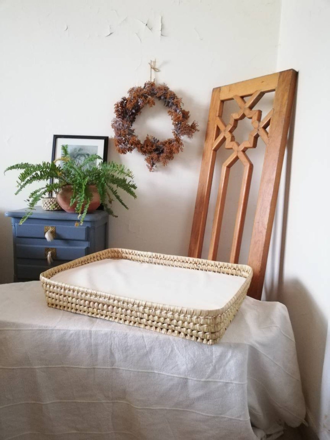 Changing Table Basket With Mat Baby Changing Basket Changing Pad - Etsy