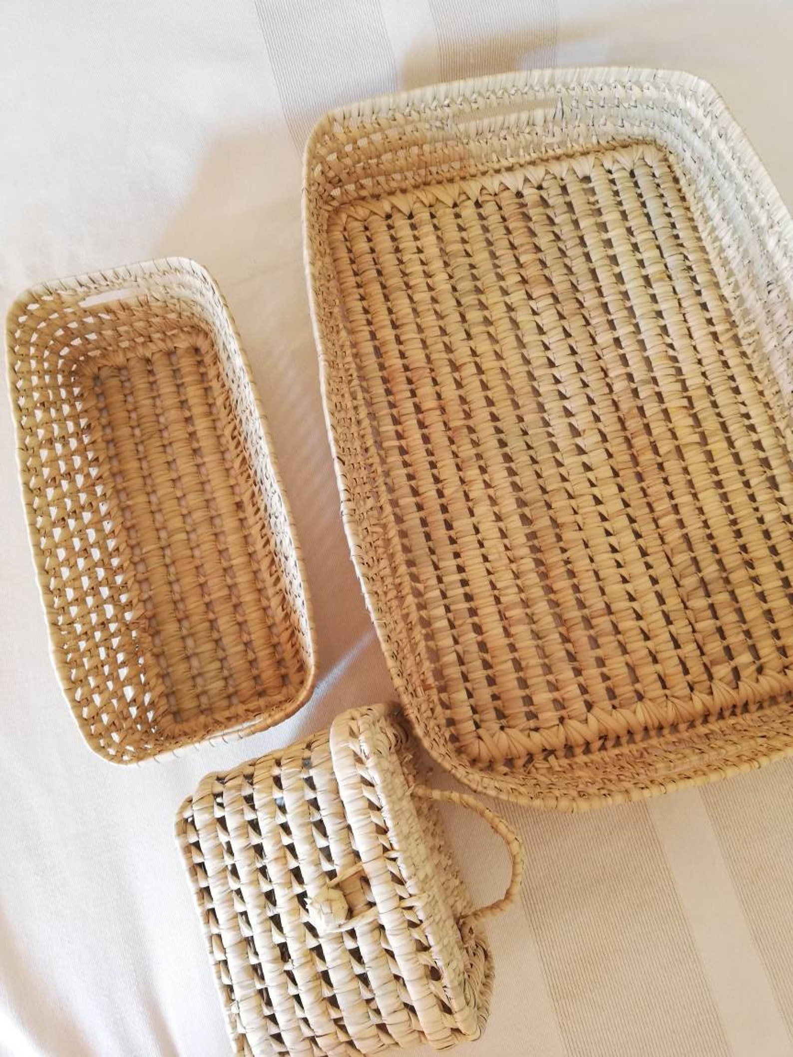 Changing Basket Box Basket and Diapers Basket Made of Palm - Etsy