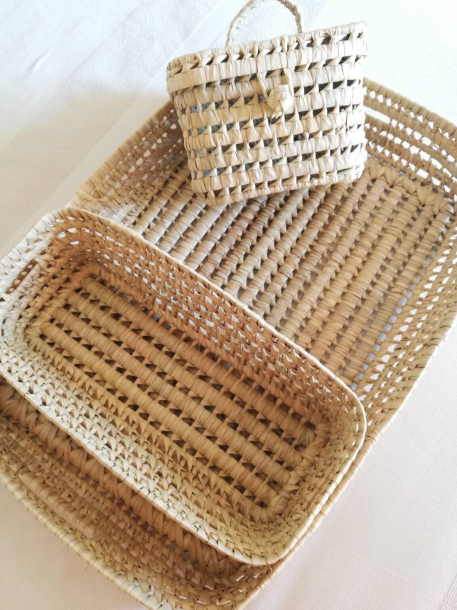 Changing Basket Box Basket and Diapers Basket Made of Palm - Etsy