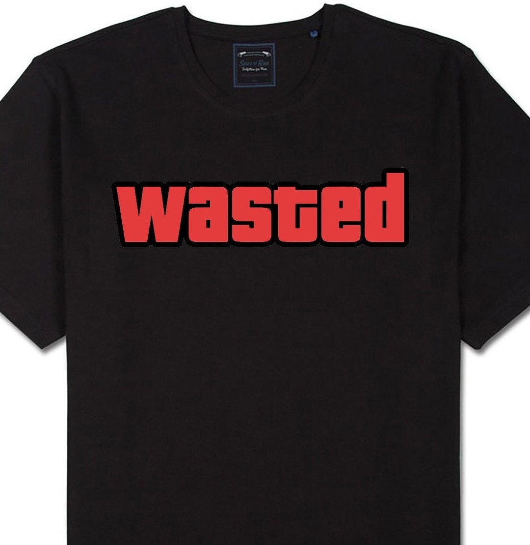 Wasted Logo T Shirt, Wasted Logo Shirt, Wasted Logo T-shirt, Wasted GTA ...