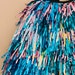 Blue & Pink Tinsel Cape, Festival Fashion, Fringe Cape, Party Cape ...