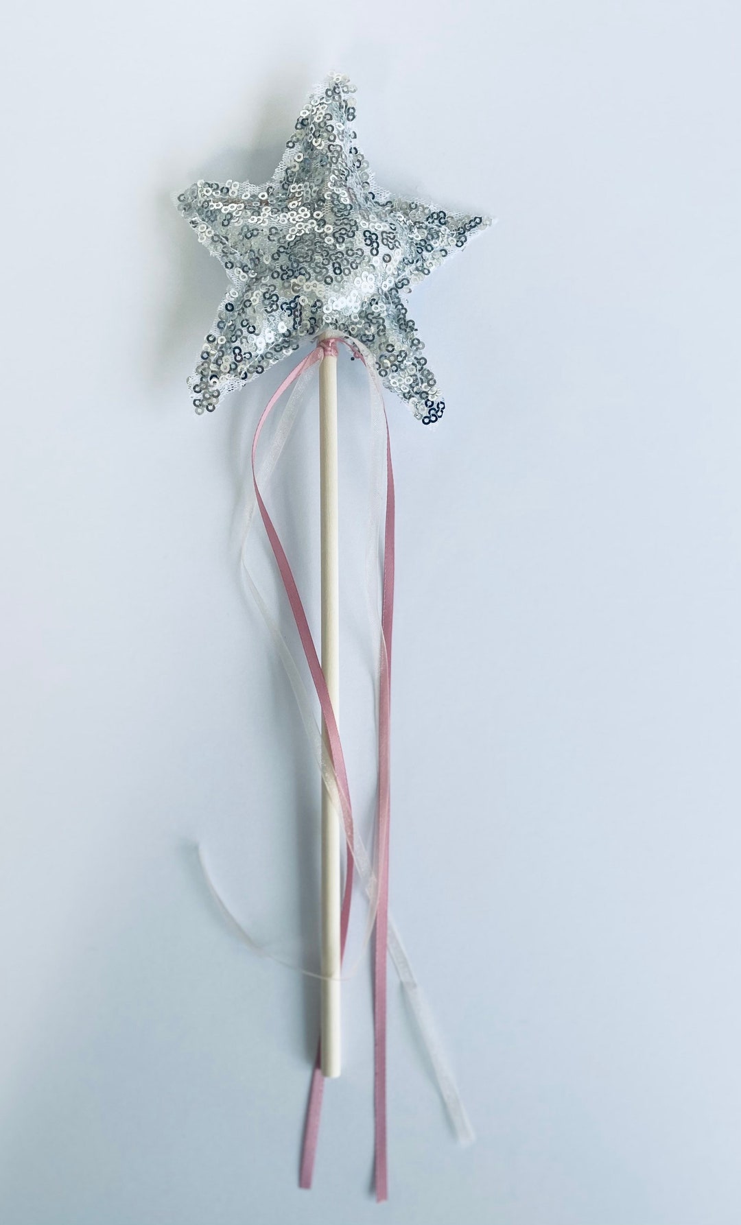 Silver Sequin Fairy Star Wand | Birthday Wand | Fancy Dress | Princess ...