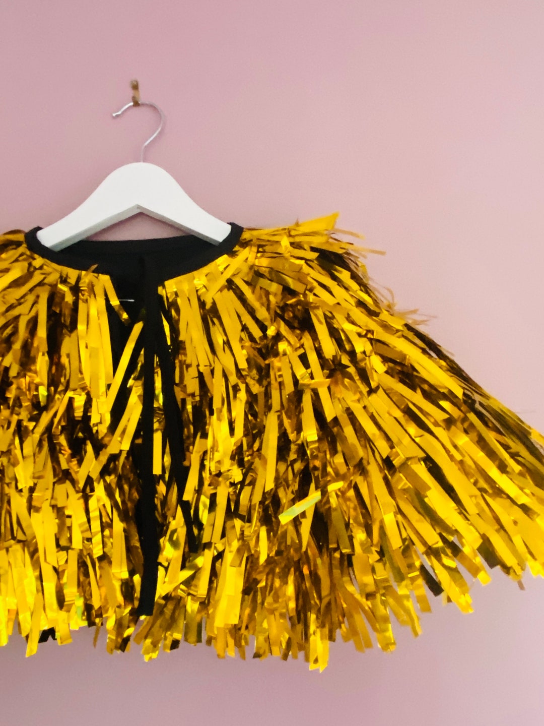 Gold Tinsel Cape | Festival Cape | Adult and Children's Cape | Party ...
