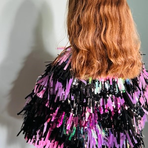 Halloween Pastel Cape | Tinsel Cape | Purple Cape | Party Cape - Etsy