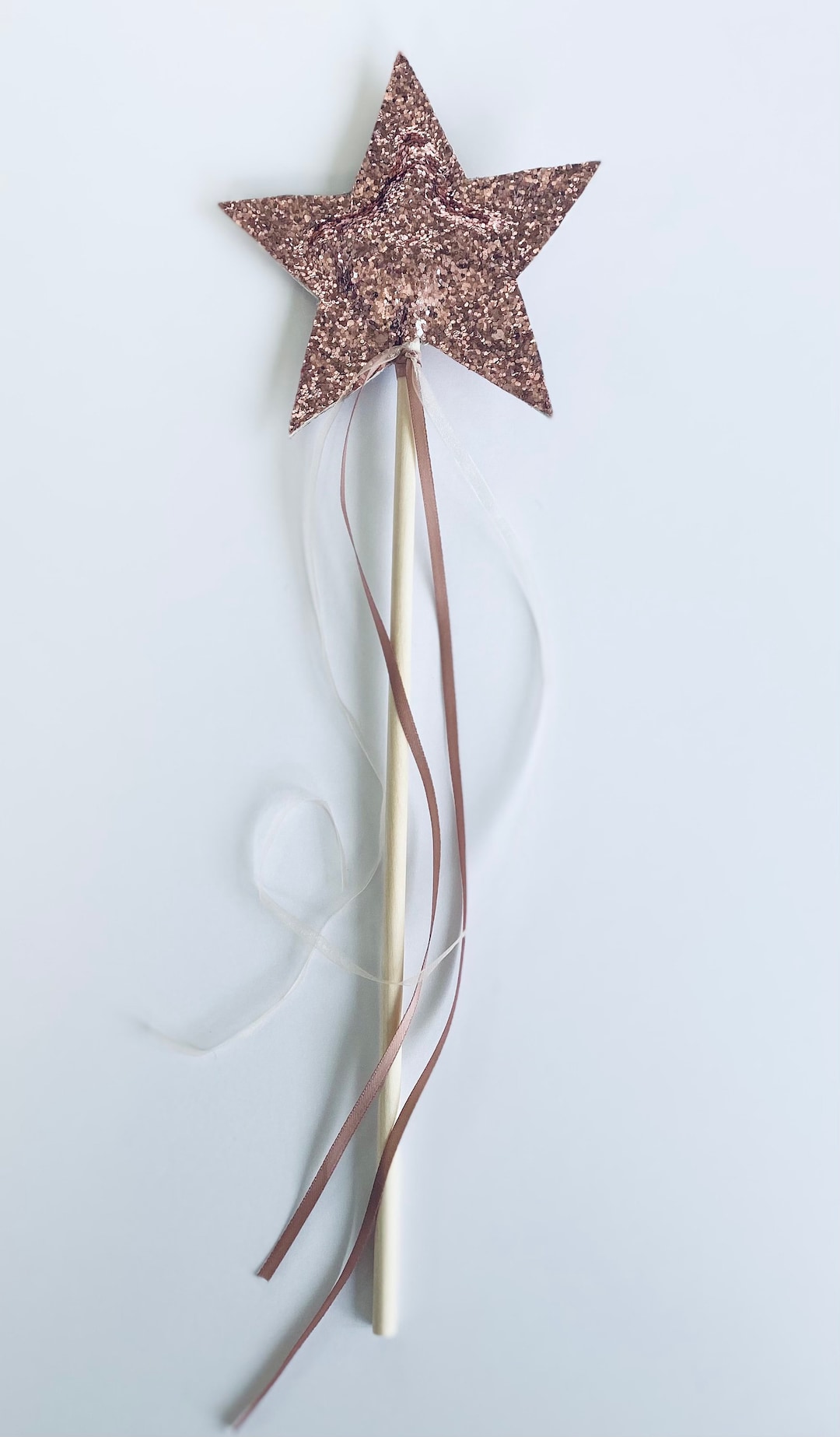 Rose Gold Glitter Fairy Star Wand | Fancy Dress | Wand | Birthday Wand ...