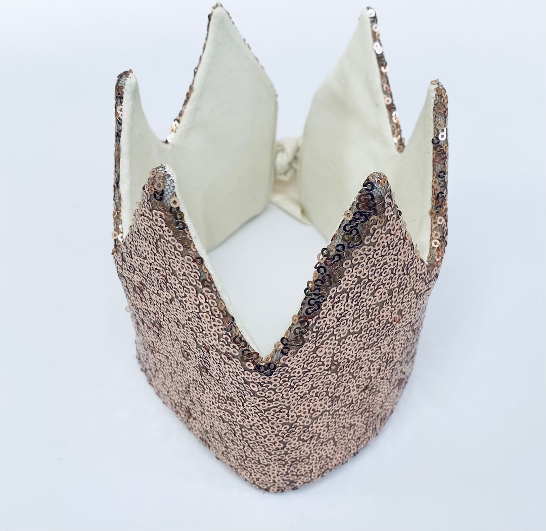 Copper Sequin Crown | Gold Sequin | Birthday Crown | Cake Smash ...