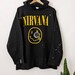 Vintage Nirvana Smiley Face Merch Hoodie Double Side Rare 90s - Etsy