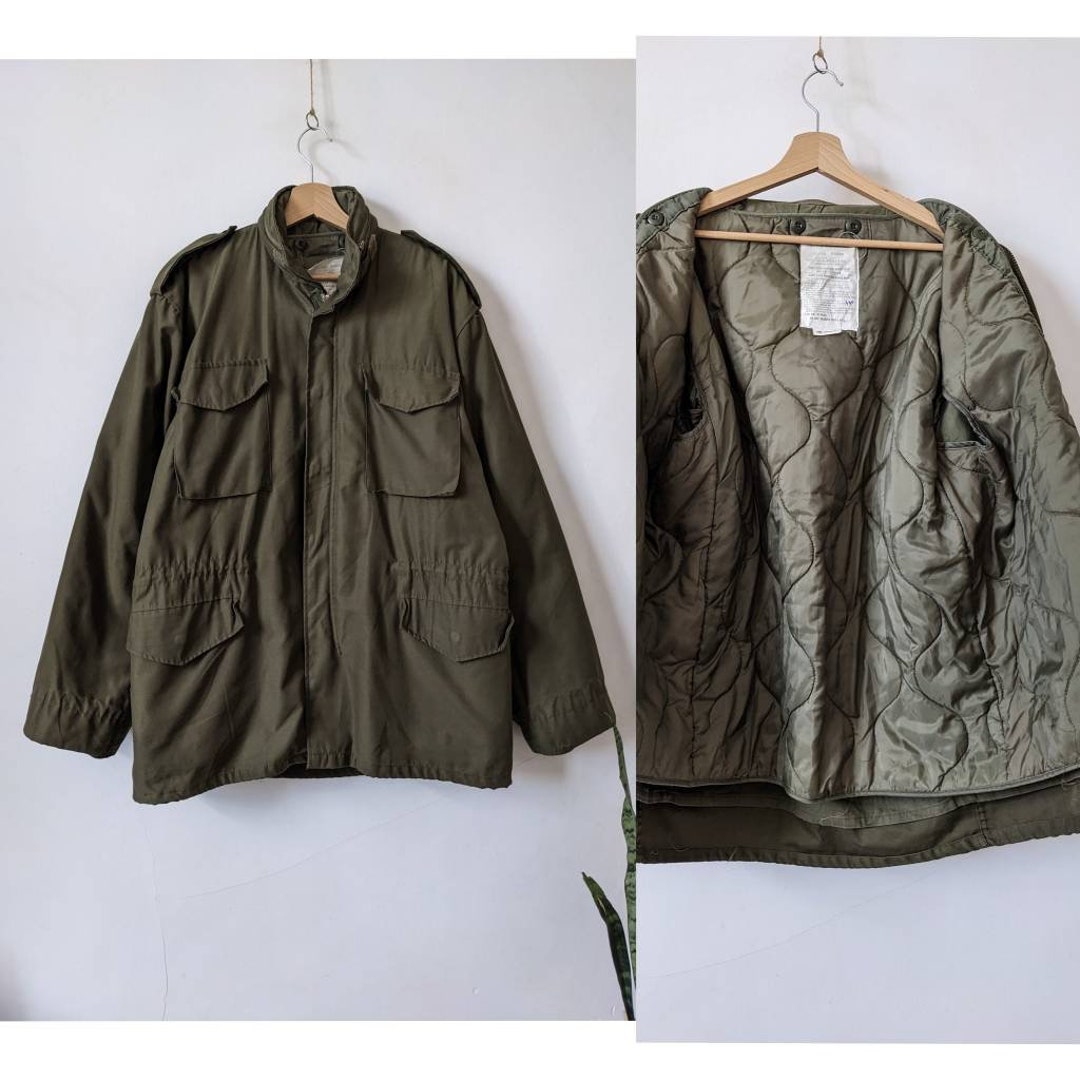 Vintage M65 Jacket Cold Weather Field US Army 7080/7484 Khaki - Etsy