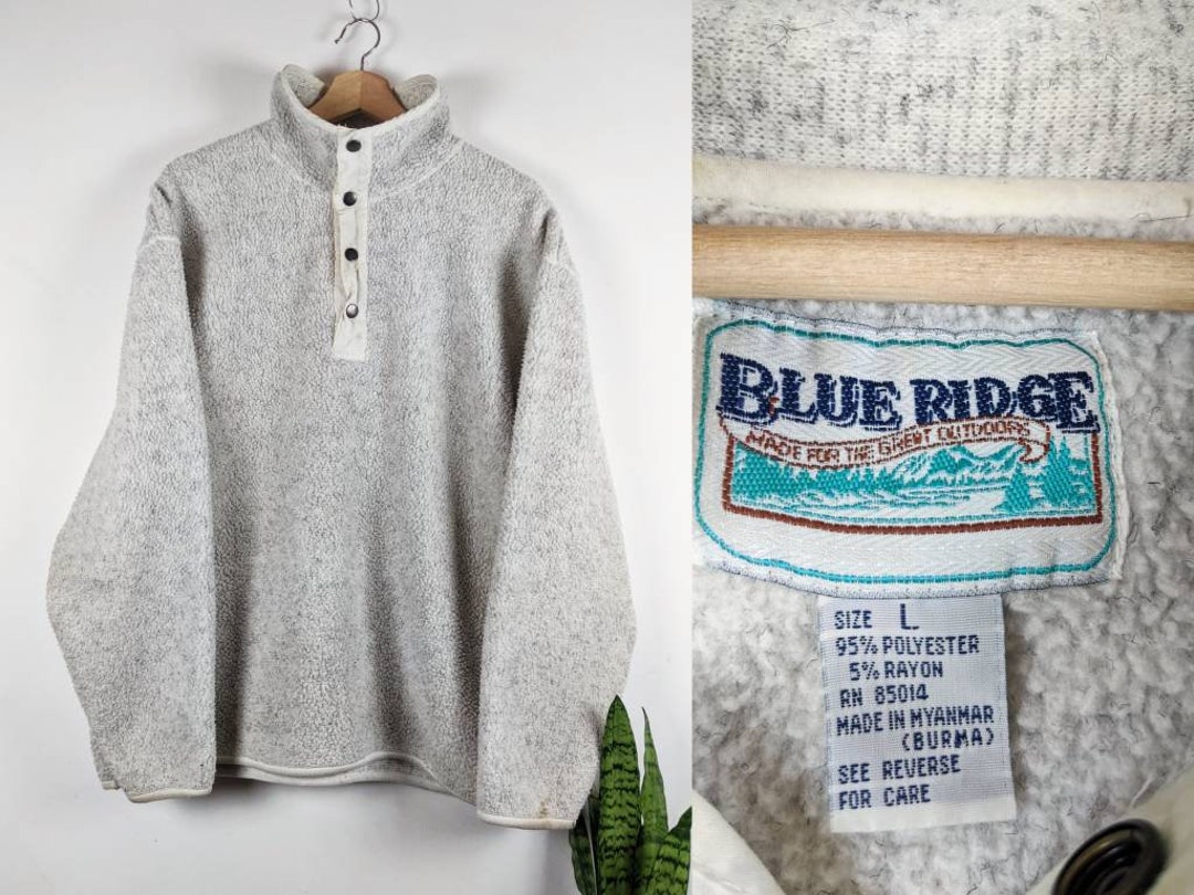 Vintage Blue Ridge Fleece Jacket 1/4 Outdoor - Etsy