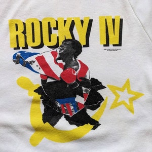 Vintage Rocky 4 1985 Movie Merch T-shirt Single Stitch Silvester ...