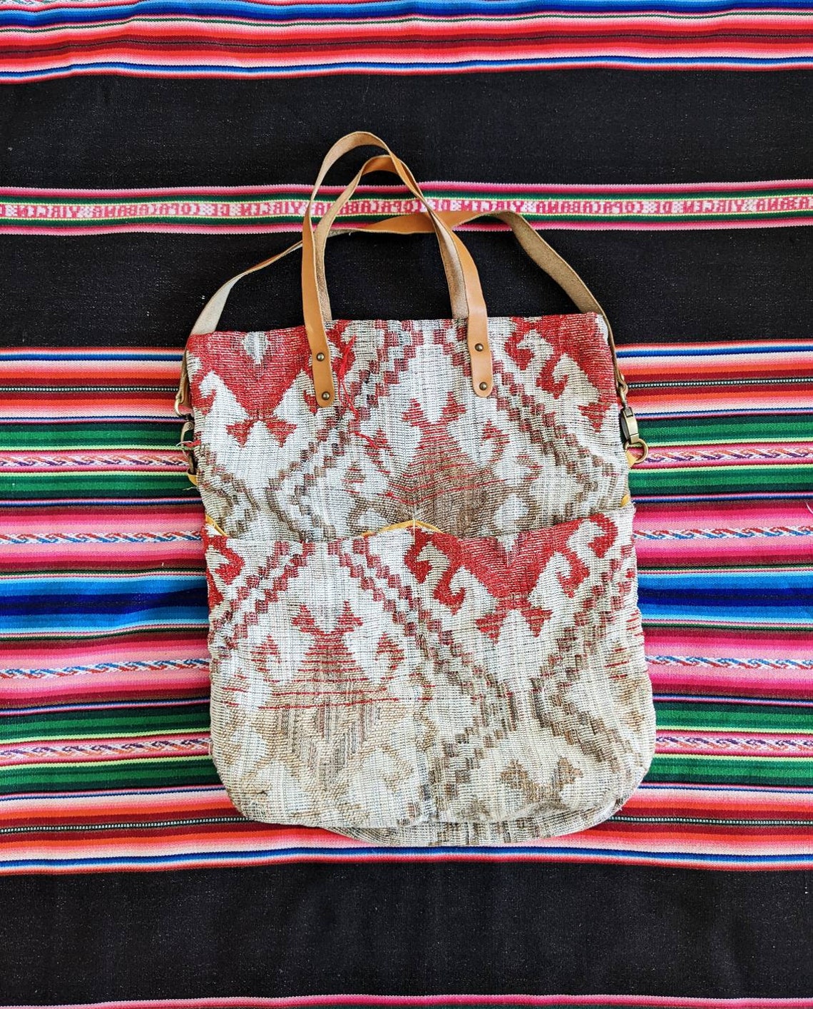 Handmade Shopper Cross Body Bag Ornament Pattern Multicolor - Etsy