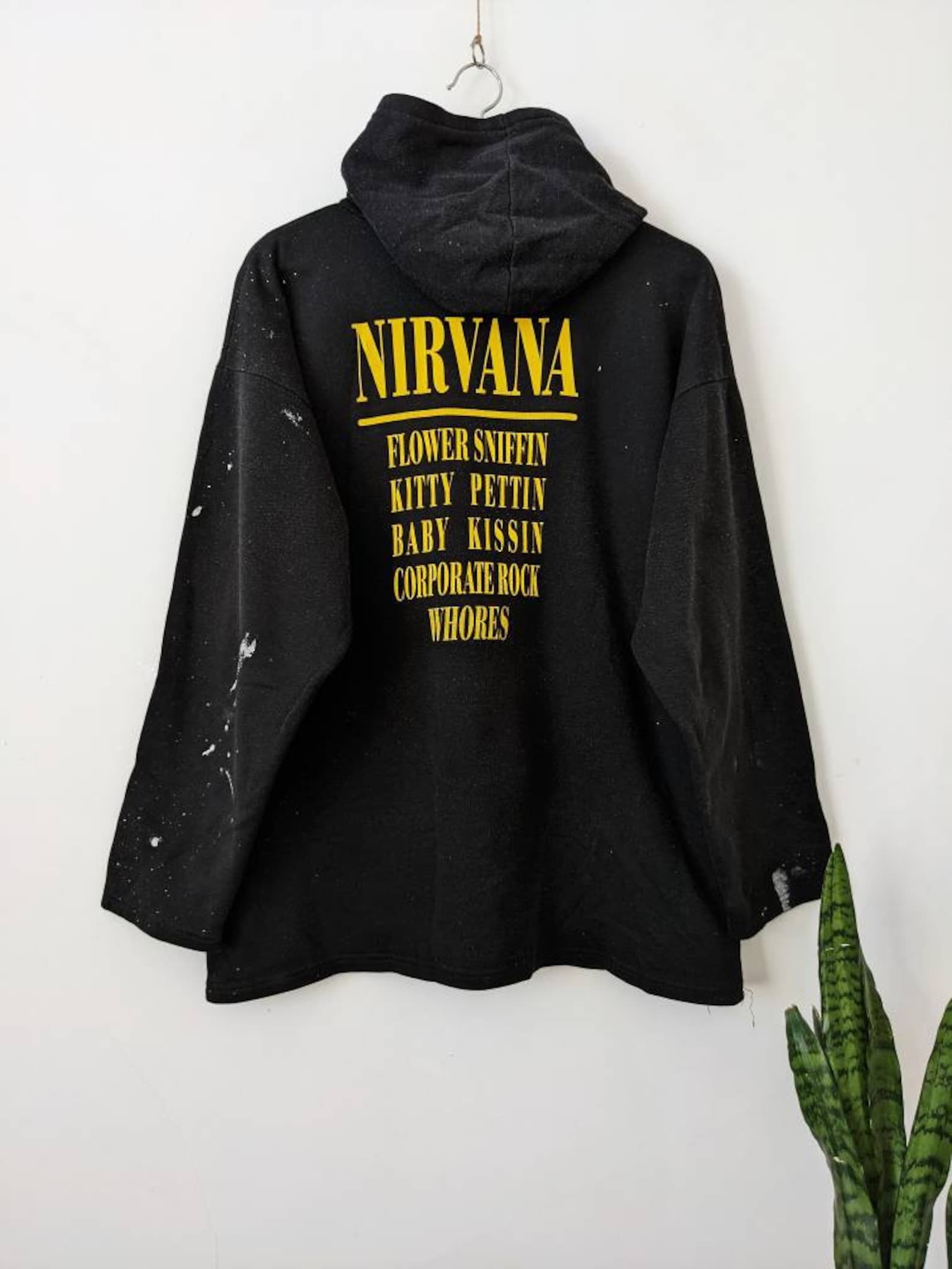 Vintage Nirvana Smiley Face Merch Hoodie Double Side Rare 90s - Etsy