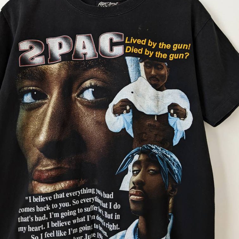 Vintage 2Pac Shakur Merch T-Shirt Overprint Tupac sold by Bakers ...