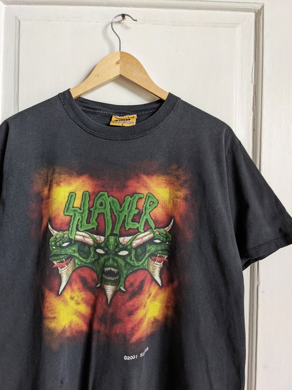 Vintage Slayer Merch T-Shirt Washed Metal Band Diabo… - Gem
