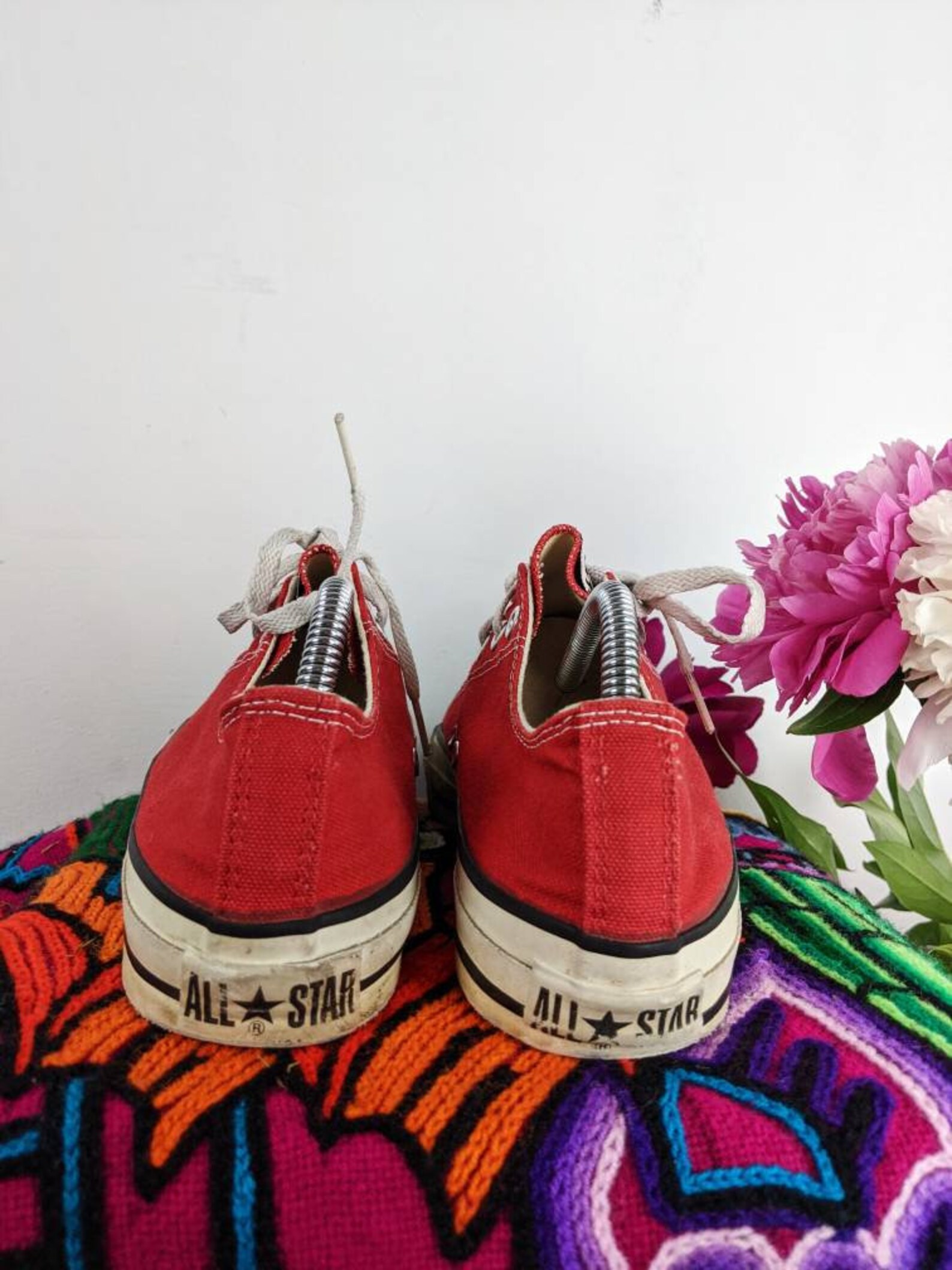 Vintage Converse All Star Made in USA Red Shoes Sneakers | Etsy