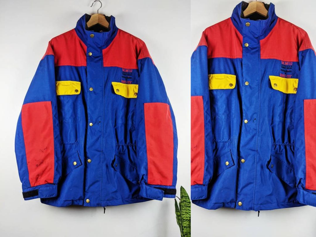Vintage Gore Tex Jacket Multicolor Hiking Jacket Hahnenkamm 80s - Etsy