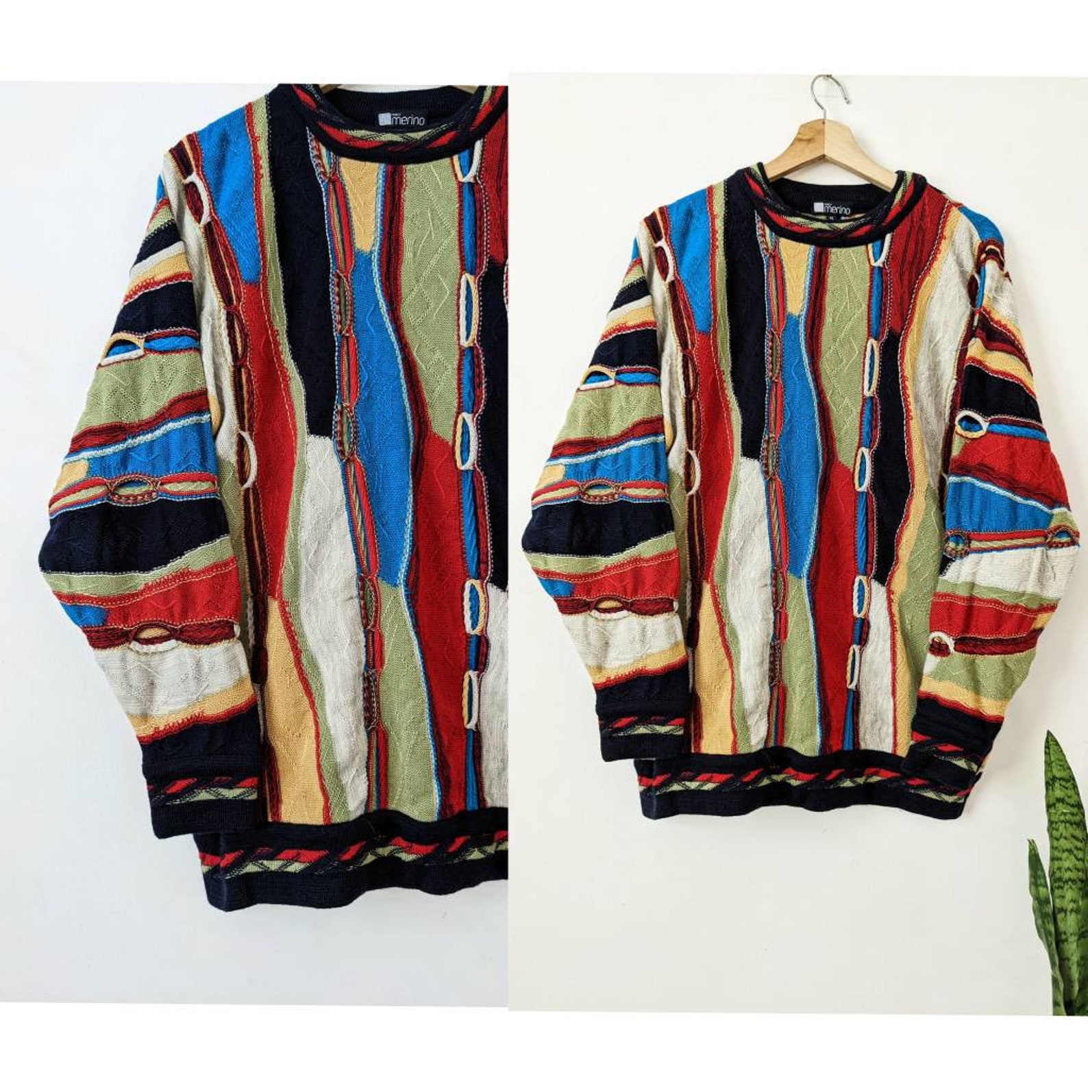 Purely Merino Australian Sweater Multicolor Coogi Style - Etsy