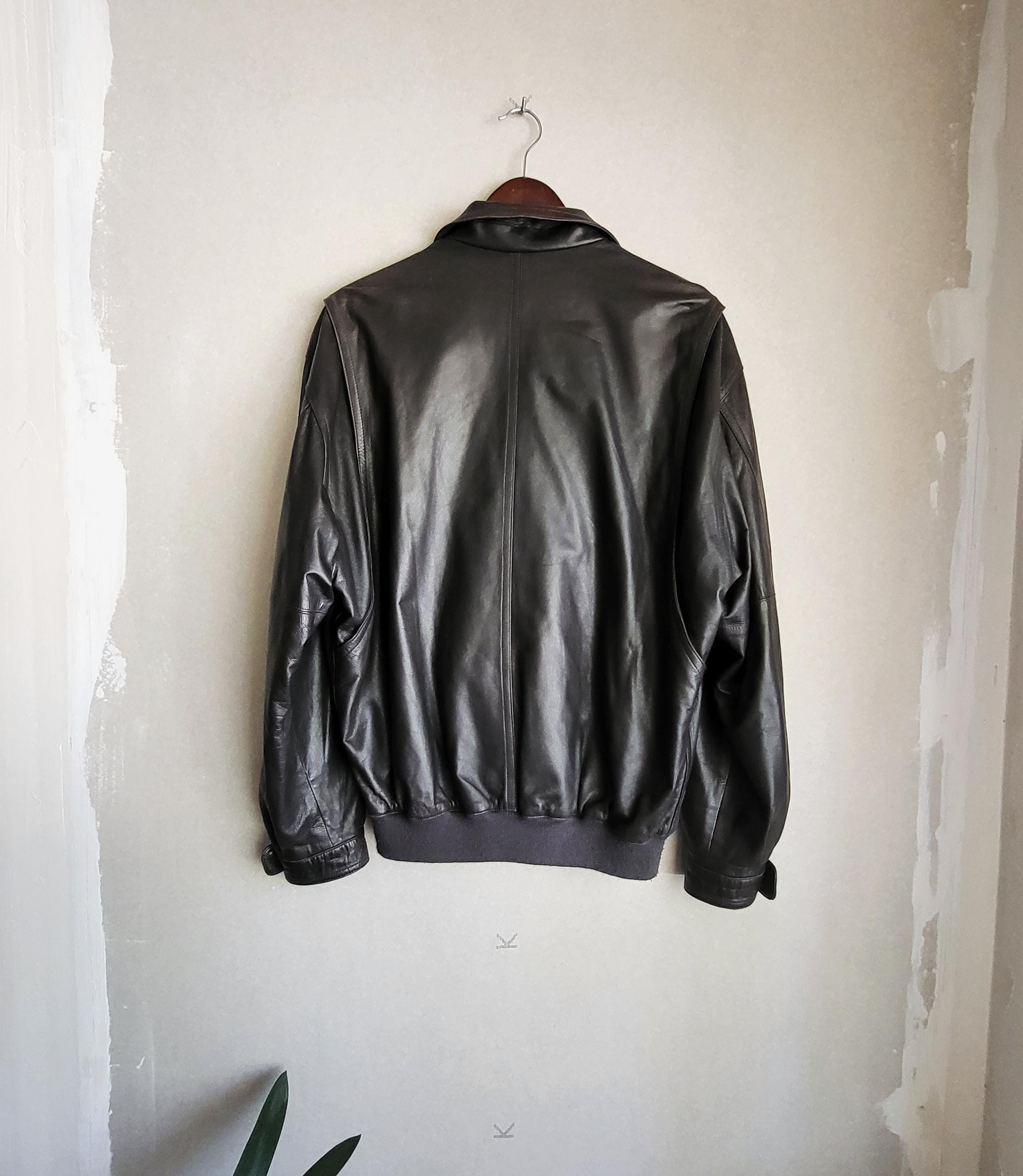 Vintage Burberrys Leather Jacket - Etsy Vintage Burberrys Leather Jacket - Etsy