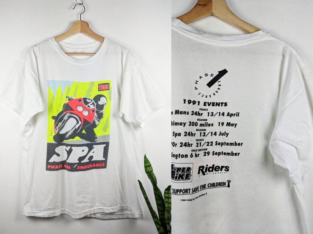 Vintage Spa Phase One T-shirt 1991 Motorcycle Racing Team Moto GP ...