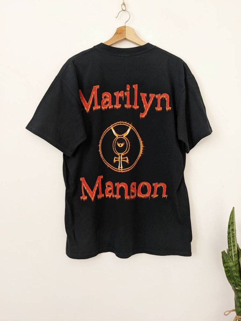 Vintage Marilyn Manson Merch T-shirt 90s Double Side - Etsy