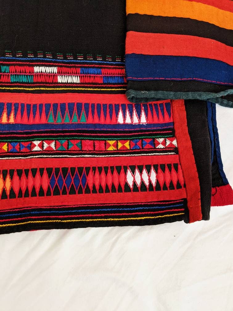 Vintage Akha Tribe Pattern Ornament Handmade Embroidered - Etsy