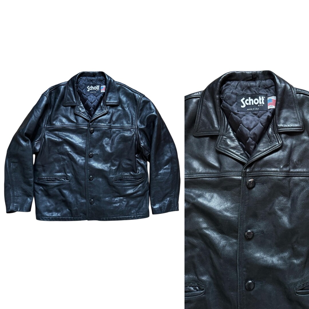 Vintage Schott N.Y.C. Leather Jacket Made in USA - Etsy
