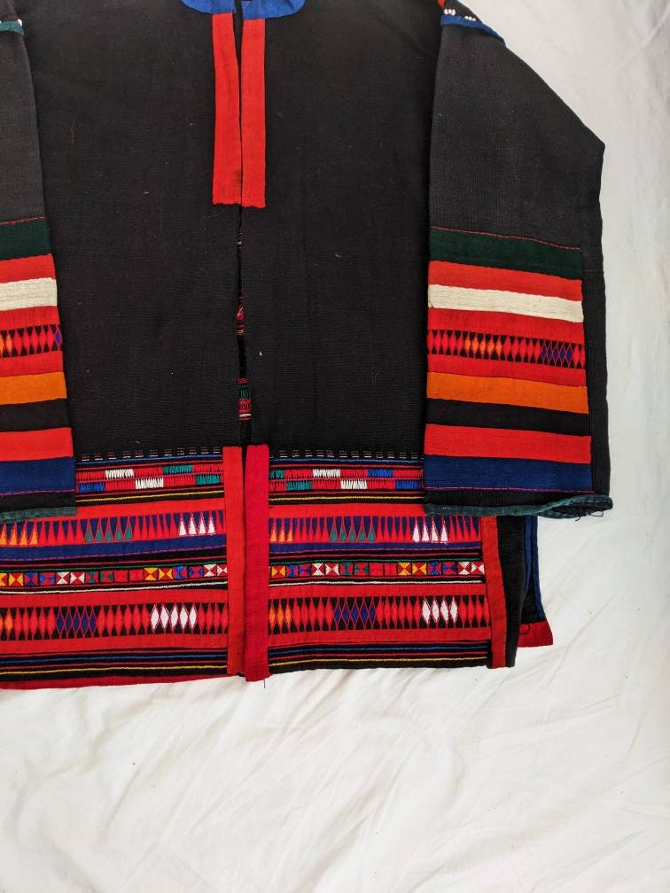 Vintage Akha Tribe Pattern Ornament Handmade Embroidered - Etsy