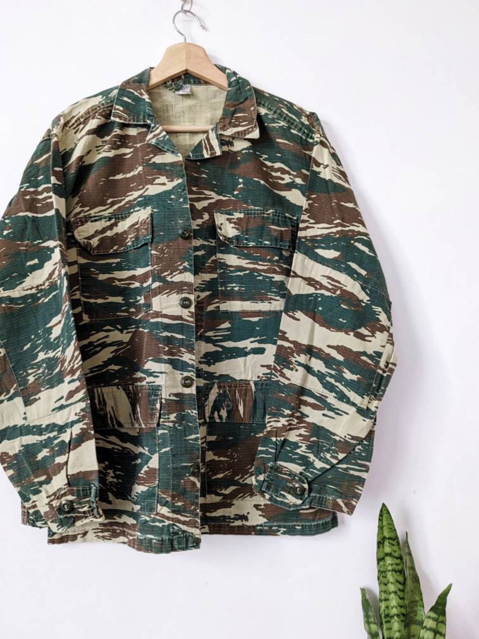 Vintage Military Camo Jacket Camouflage Lizard Pattern - Etsy
