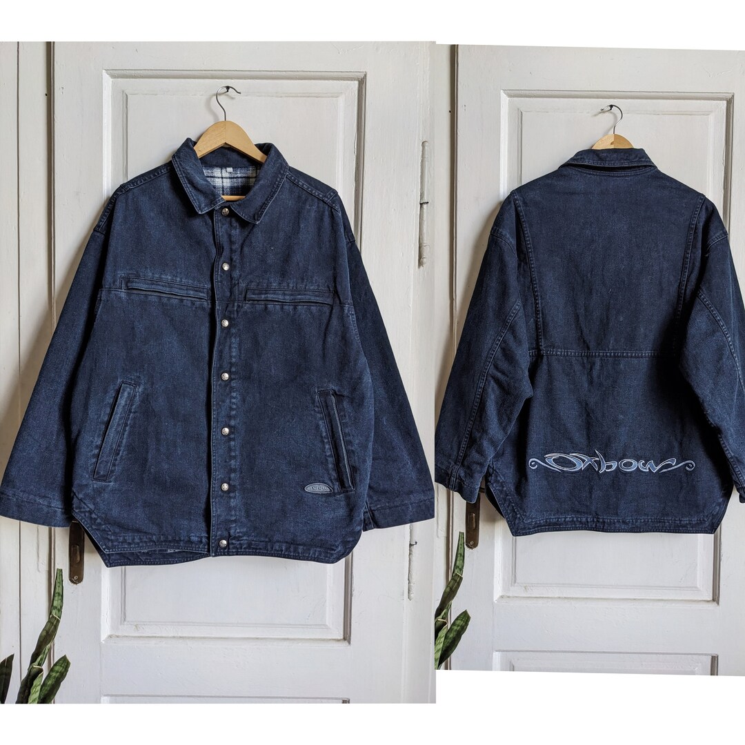 Vintage Oxbow Denim Blanket Jacket Indigo - Etsy