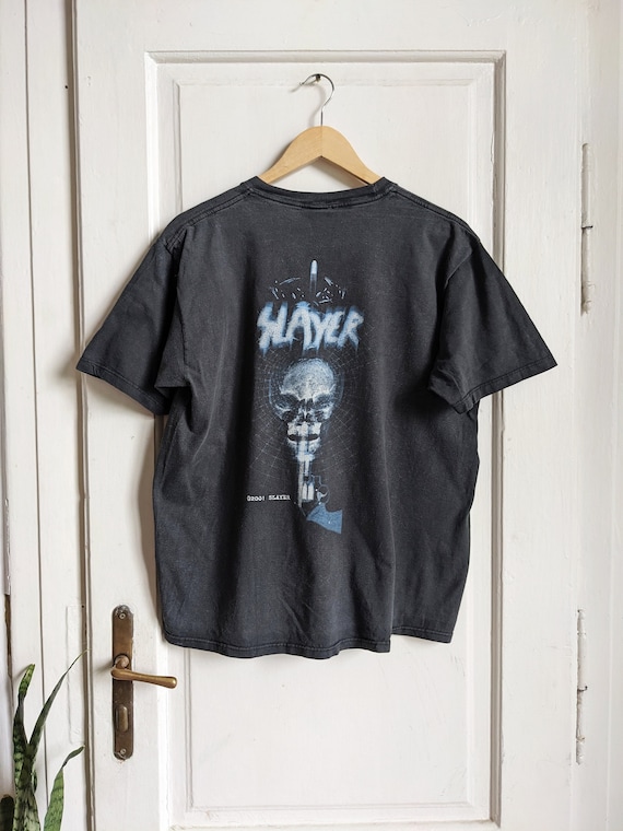 Vintage Slayer Merch T-Shirt Washed Metal Band Diabo… - Gem